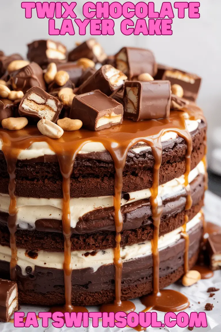 Twix Inspired Chocolate Layer Cake with Caramel Frosting – eats with soul