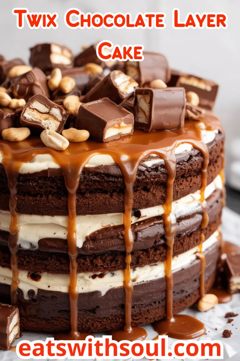 Twix Inspired Chocolate Layer Cake with Caramel Frosting – eats with soul